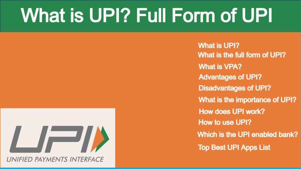 What is UPI? Know the use of UPI, full form, benefits, importance ...